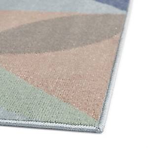 Unique Loom Lotus Collection Area Rug - King (8' x 10', Blue/ Light Blue)