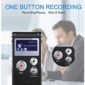 64GB （2024 New and Upgraded Edition） Digital Voice Recorder Voice Activated Recorder Mini Voice Recorder Upgraded Small Audio Recorder with MP3&USB for Lectures, Meetings, Interviews……