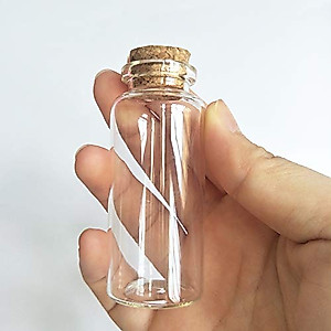 Luo House 10pcs 30ml Cork Stopper Glass Bottle Vials Jars with Cork Wishing Bottle Wedding Favor 30x70mm