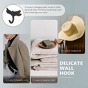 Alipis 1 Set Dragonfly Hook Decorative Wall Hook Delicate Wall Hook Coat Hat Hanger Wall Mounted Hook Dragonfly Decorative Hook Multipurpose Wall Hook Home Wall Hook Dragonfly Key Hanger