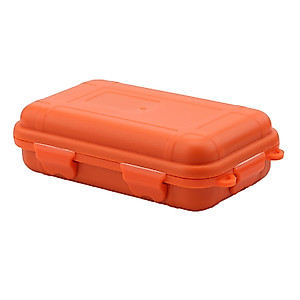 Yosoo Outdoor Waterproof Airtight Survival Storage Case Container Fishing Carry Box (Orange, L) Small Waterproof Case Small Waterproof Container