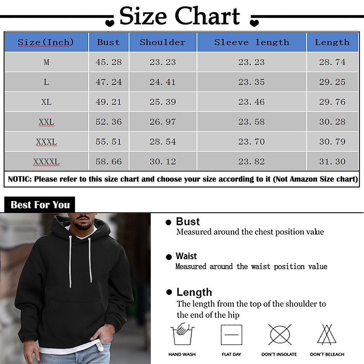 RTTUIOP Big And Tall T Shirts For Men Casual Hike Long Sleeve Hoody Men Pocket Hooded Solid Color Hoodie Fit Super Soft Pullover Men Khaki