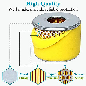 HOODELL 4 Pack GX270 Air Filter, Fit for Honda GX240 8HP GX 270 9HP Engine Air Filter, Professional 17210-ZE2-505 17210-ZE2-822 17210-ZE2-515 Air Filter
