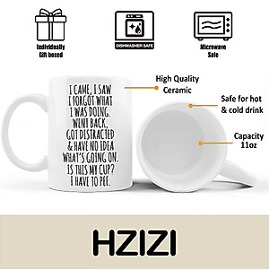 I Came I Saw I Forgot Coffee Mug – Funny Birthday Gifts For Old People - Sarcastic Coffee Mugs for Old People Senior Citizens Elderly Mom Dad Grandma Grandpa Christmas Gift 11oz Funny Coffee Mug White