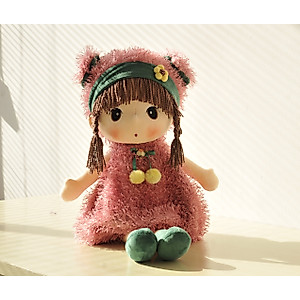 HWD 24'' Kawaii Plush Girl Toys Doll, Good Dolly Gifts for Children Kids Baby .(Pink)