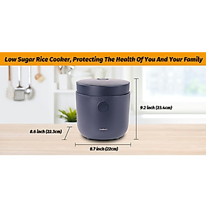 Clivia Low Sugar Rice Cooker 2L Healthy Low Carbohydrate, Mini Rice Cooker Rice Cooker, Stainless Steel Multifunctional Pot, Home Fully Automatic Multifunctional Rice Cooker