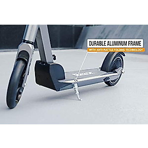 Razor E Prime Adult Electric Scooter - Up to 15 mph, 8" Airless Flat-free Tires, Rear Wheel Drive, 250W Brushless Hub Motor, Lightweight Aluminum Frame, Anti-Rattle System, Foldable