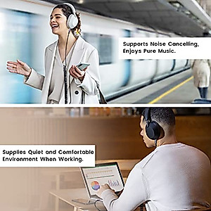 weishan WH-1000XM5 Cable Coiled Aux Cord Replacement for Sony WH-CH720N, WH-CH710N, MDR-950BT, 1AM2, 7520 Noise Canceling Headphones, 3.5mm(1/8") Extension Wire with 6.35mm(1/4") Adapter, 14ft