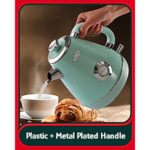 Hazel Quinn 1.7L Electric Kettle and 2-Slice Retro Toaster Set