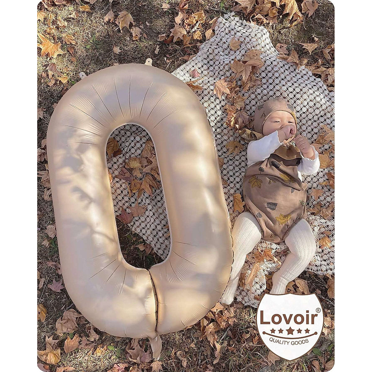 40 Inch Caramel Number 3 Balloon Large Size Jumbo Digit Mylar Foil Retro Apricot Beige Helium Balloons for Birthday Party Celebration Decorations Graduation Anniversary Baby Shower Photo Shoot