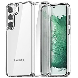 AICase for Samsung Galaxy S23 Plus Case Clear,Anti YellowingTransparent Shockproof Protective Phone Slim Hard PC Back+Soft TPU Bumper Cover for Samsung S23+/Plus 5G (6.6 inch) 2023