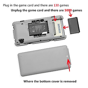 FAMILY POCKET Handheld Game Console Emulator Console, HD AV Output, 3.0-inch IPS Screen, with 32G TF Card, 5000 Classic Games, Adult and Children Portable Video Game Console Gifts (Black+Black)