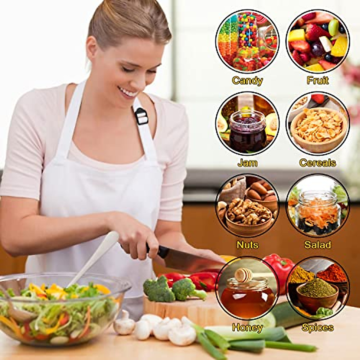 Electric Mason Jar Vacuum Sealer Kit for Wide Mouth & Regular Mouth Mason Jars Food Vacuum Sealer Food Jar Protector Vacuum Seal with Electric Vacuum Pump and Jar Lids for Food Storage and Fermentation