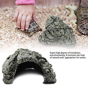 Valentine's Day Carnival Fish Hiding Cave Aquarium Tortoise Reptile Basking Hide Habitat Shelter for Aquarium Terrarium Decoration Ornament(Small)