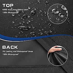 Jorohiker Generator Cover Waterproof 32 x 24 x 24 inch, Heavy Duty Thicken 600D Polyester Universal Generator Cover for Portable Generators 5000-10000 Watt, Black