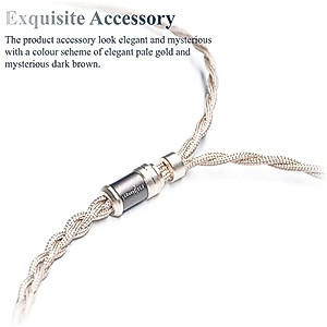 MMCX Cable IER 6N Single Crystal Copper MMCX Cable 3.5mm Braid Earphone Cable for SE846 SE535 SE215 FX850 ATLAS XBA-A3 FX1200 UE900S F9 FA1FA7 MKII DK4001 IT00 Replacement Cable (3.5mm Plug)