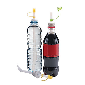Jokari 4 Count Sip and Seal Soda Straws for Bottled Beverages