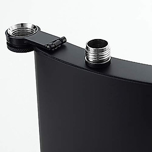 YWQ 6 Pcs Hip Flask for Liquor Matte Black 8 Oz Stainless Steel Leakproof with Funnel, Great Gift Idea Flask