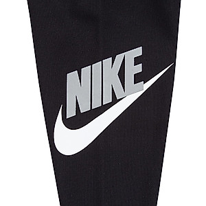 Nike Boy's Club HBR Pullover Joggers Set (Little Kids) Black/Light Gray 7 Little Kid