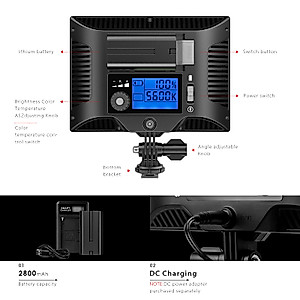 Switti S20 Camera Light, LED Light Mounted on DSLR Cameras/Camcorder, Portable Video Light Panel for Photography, YouTube Video, Vlog Lighting| 3200K-5600K, CRI95+