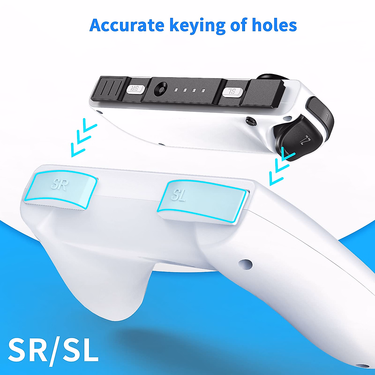 Mooroer Switch Joycon Grips White for Nintendo Switch & OLED, Switch Joy-Con Controller Holders Kit, Family Use Gaming Accessories for Nintendo Switch, [3 Pack]