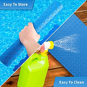 Pool Ladder Mat, Pool Liner Protective Ladder Pad, Pool Ladder Mat for Above Ground Pools, Non-Slip Pool Mats for Pool Bottom/Deck/Stairs/Step/Floor, Swimming Pool Accessories, 36 X 17 inch