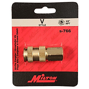Milton Industries (S-766) 3/8" FNPT Female V-Style High-Flow Coupler