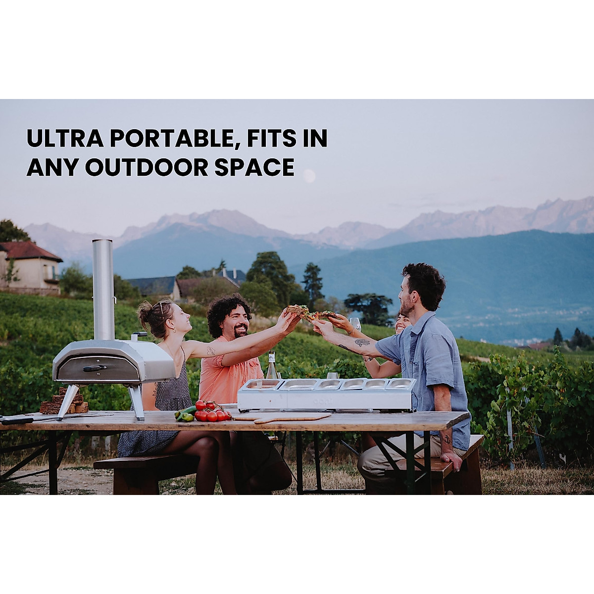 Ooni Karu 12 Multi-Fuel Outdoor Pizza Oven – Portable Wood and Gas Fired Pizza Oven with Pizza Stone, Outdoor Ooni Pizza Oven - Woodfired & Stonebaked Pizza Maker, Countertop Dual Fuel Pizza Oven