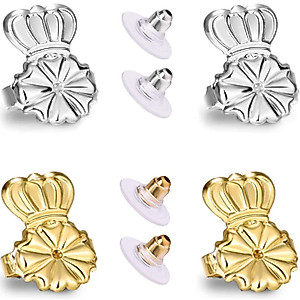 ANCHORA Original Earring Backs for Droopy Ears | Earring Lifters for Heavy Earring | Earing Lifter Backs Backs | Earlobe Secure