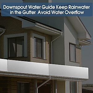 Gutter Valley Splash Guards Rain Downspout Diverter Valley Roofing Gutter Guards Rain Drip Gutter Guard Roof Rain Diverter for House Roofs Corner (6)
