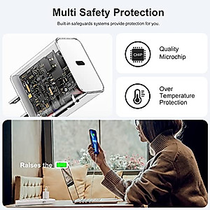 USB C Wall Charger, 2-Pack 20W Fast Charger Block, Type C PD Power Delivery Charging Block Plug for iPhone 11/12/13/14/Pro Max, XS/XR/X, iPad Pro, AirPods Pro, Samsung Galaxy and More(White)