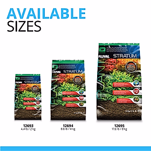 Fluval 12694 Plant and Shrimp Stratum for Freshwater Fish Tanks, 8.8 lbs. – Aquarium Substrate for Strong Plant Growth, Supports Neutral to Slightly Acidic pH