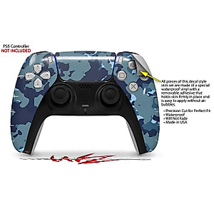 WraptorSkinz Skin Wrap compatible with Sony PS5 DualSense Controller WraptorCamo Old School Camouflage Camo Navy (CONTROLLER NOT INCLUDED)