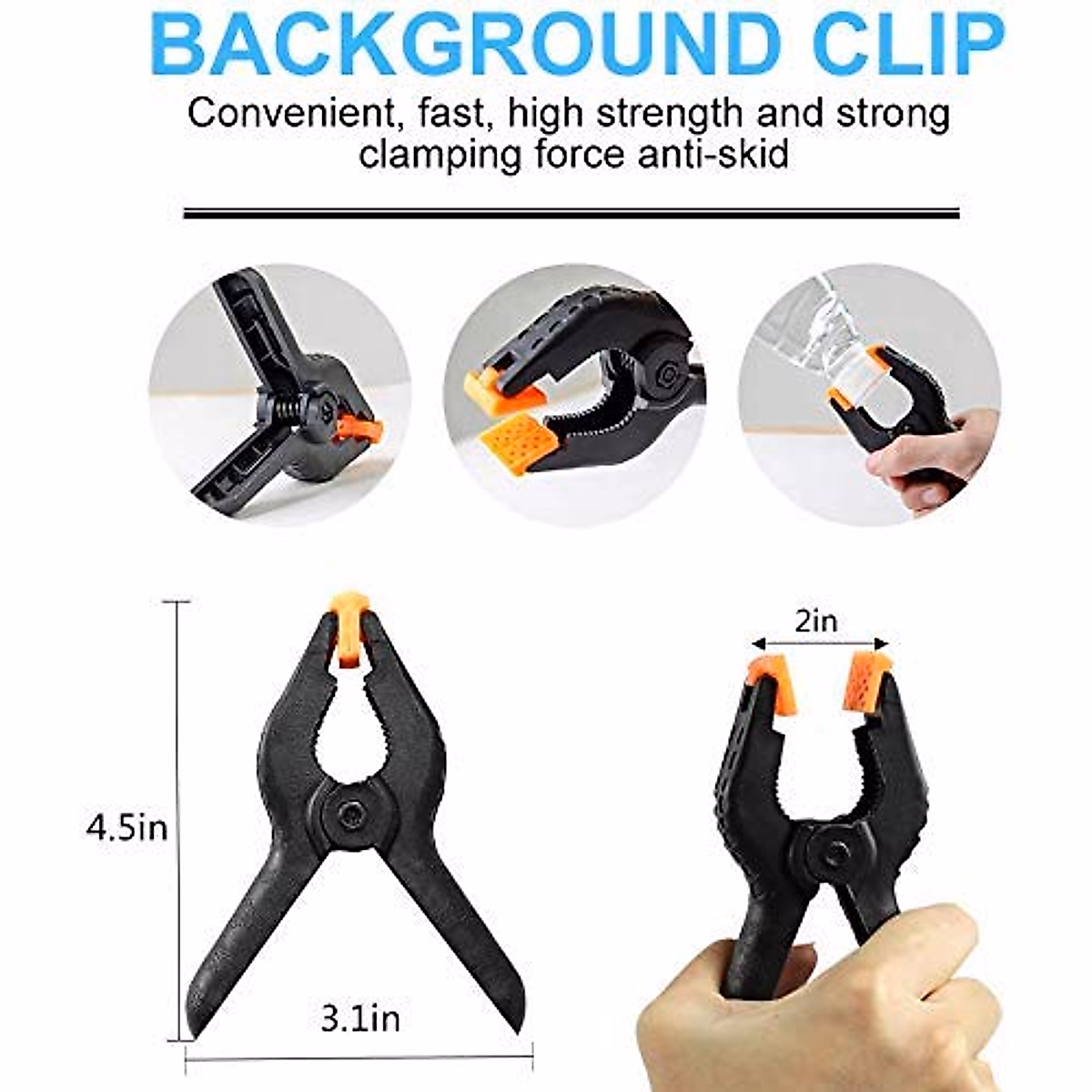 MOUNTDOG Background Stand 8.5X10ft, Backdrop Support System Kit Photo Video Studio Adjustable Heavy Duty Background Support with Sandbag & Carry Bag