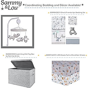 Sammy & Lou Sloths Baby Crib Mobile with Music, Crib Mobile Arm Fits Standard Crib Rail