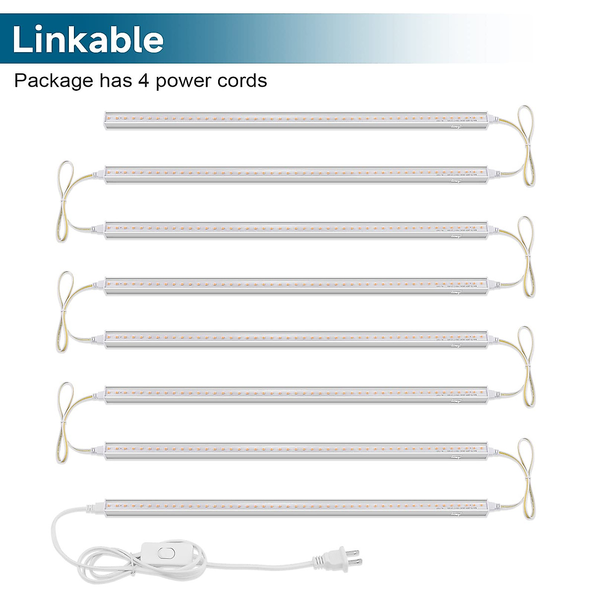 Barrina T5 Grow Lights, Full Spectrum, 2ft 80W (8 x 10W, 500W Equivalent), LED Grow Light Strip for Greenhouse, Plant Grow Shelf, Plug and Play Easy Installation, Yellow, 8-Pack