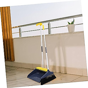 PLAFOPE 1 Set Broom Floor Cleaning Tool Stable Dustpan Home Cleaning Device Dustpan Kit Cleaning Dust Pan Home Cleaning Supplies Household Supplies Long Handle Dustpan Plastic Blue