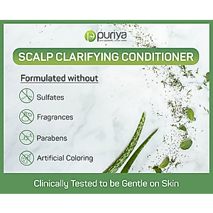 Puriya Sulfate Free Hair Conditioner with Tea Tree Oil, Moisturizing Treatment for Dry, Itchy, Flaky Scalp and Damaged Hair, For Men and Women, 16 Ounce