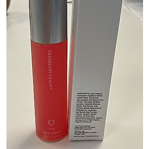 Arcona Cranberry Extract and Rice Toner - Hydrating Milky Brightening Tonic for Glowing Skin. 4.05 fl oz., Made in The USA