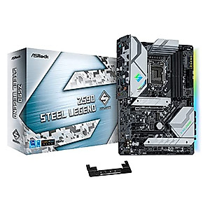 ASRock Z590 Steel Legend Compatible with Intel 10th and 11th Generation CPU (LGA1200) Z590 with Chipset