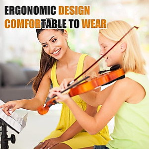 5 Pcs Violin Shoulder Rest Soft Foam Violin Shoulder Pad Violin Shoulder Pillow Violin Shoulder Chin Rests with 100 Yellow Rubber Bands for Violin Party Wed ding Concerts, 3/4-1/2