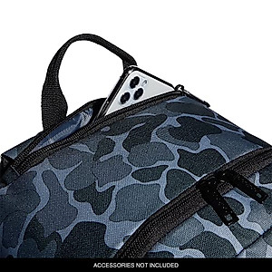 adidas Classic 3-Stripe Durable Backpack Student Athletic Sport Laptop Book Bag Discontinued, Nomad Camo Grey/Black/4.0, One Size