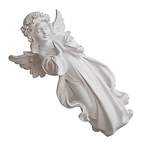 BESTOYARD 1 Pc Angel Ornaments European Ornaments Figurines De Bautizo para Niño Dining Room Table Decor Desktop Adornment House Ornaments Little Girl Statue Resin White Delicate Baby Model