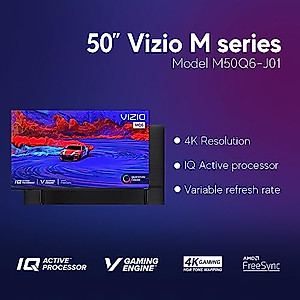 VIZIO M-Series 50-Inch 4K HDR Smart TV with Quantum Color and SmartCast + Free Wall Mount (No Stands) - M50Q7-J01 (Renewed)