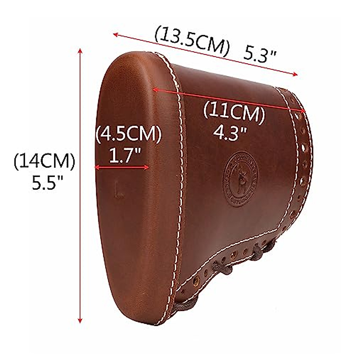 TOURBON Leather Recoil Pad Slip On Adjustable Shotgun Stock Extension Rifle Buttstock Pad