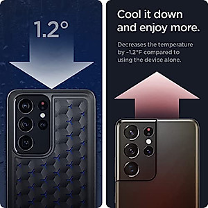 Spigen Cryo Armor Designed for Samsung Galaxy S21 Ultra Case (2021) - Matte Black
