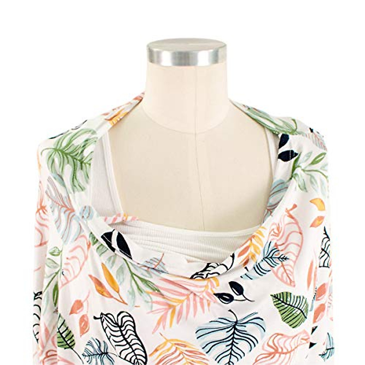 Bebe au Lait 5-in-1 Multi-Use Cover: Nursing Covers for Breastfeeding, Infinity Scarf, Nursing Shawl, Car Seat Cover, Shopping Cart Cover, Carrier Cover, Privacy Nursing Cover - Tropicana