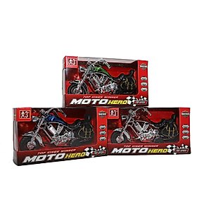 Pull-Back Motorcycle Toys for Boys & Girls | Fast and Fun Motorbike Toy Party Favors (3 Pack)