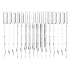 Crafare 90pcs 3ml Disposable Transfer Pipettes Essential Oils Pipettes Graduated Calibrated Dropping Pipettes for Scientific Lab Painting DIY Makeup Tool Pipettes Eye Dropper