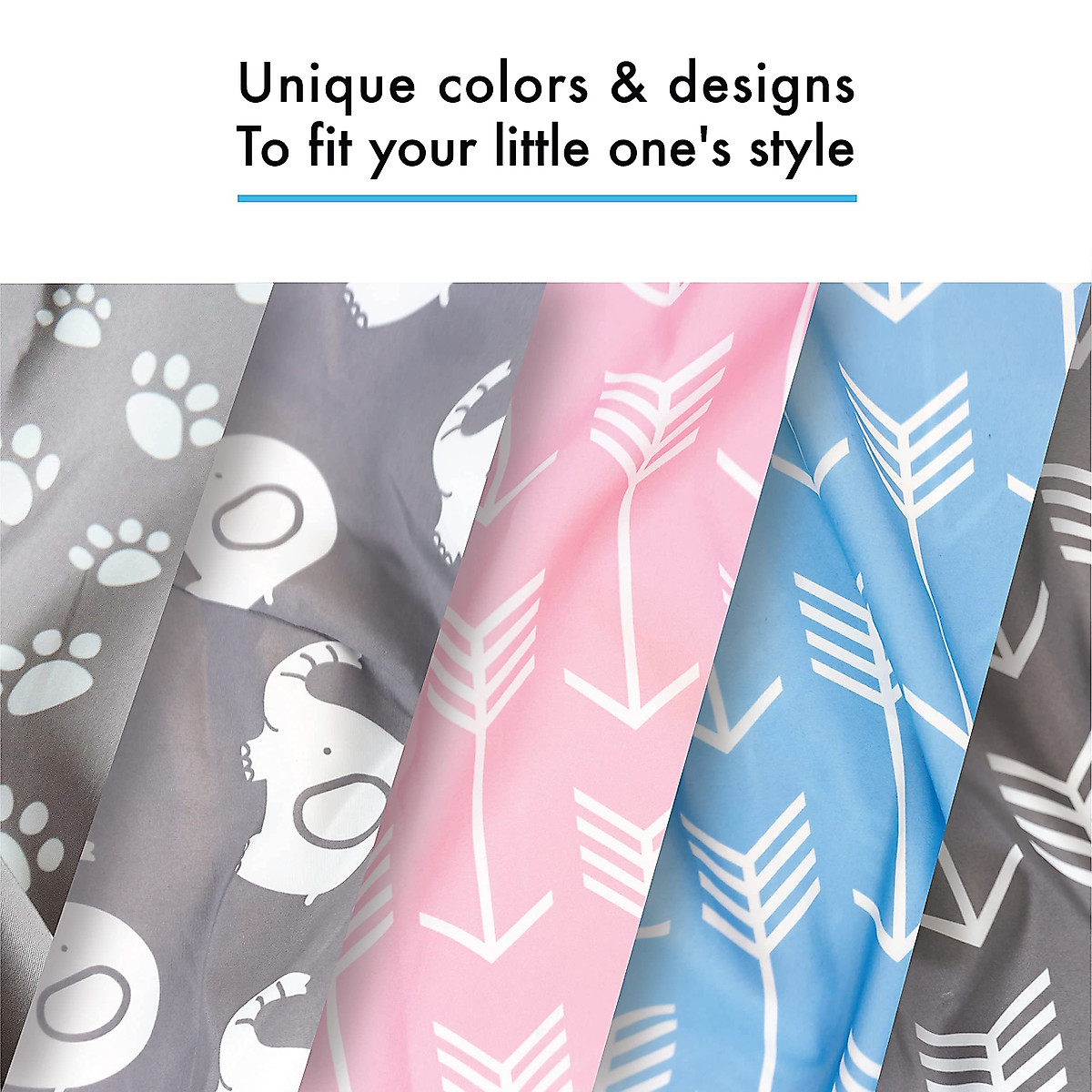 Mommy Leche Nursing Pillow Cover for Baby Girls and Boys | Soft Water Resistant and Machine Washable Fabric | Unisex Grey Paw Print Design | Great for Breastfeeding and Bottle Feeding Mothers